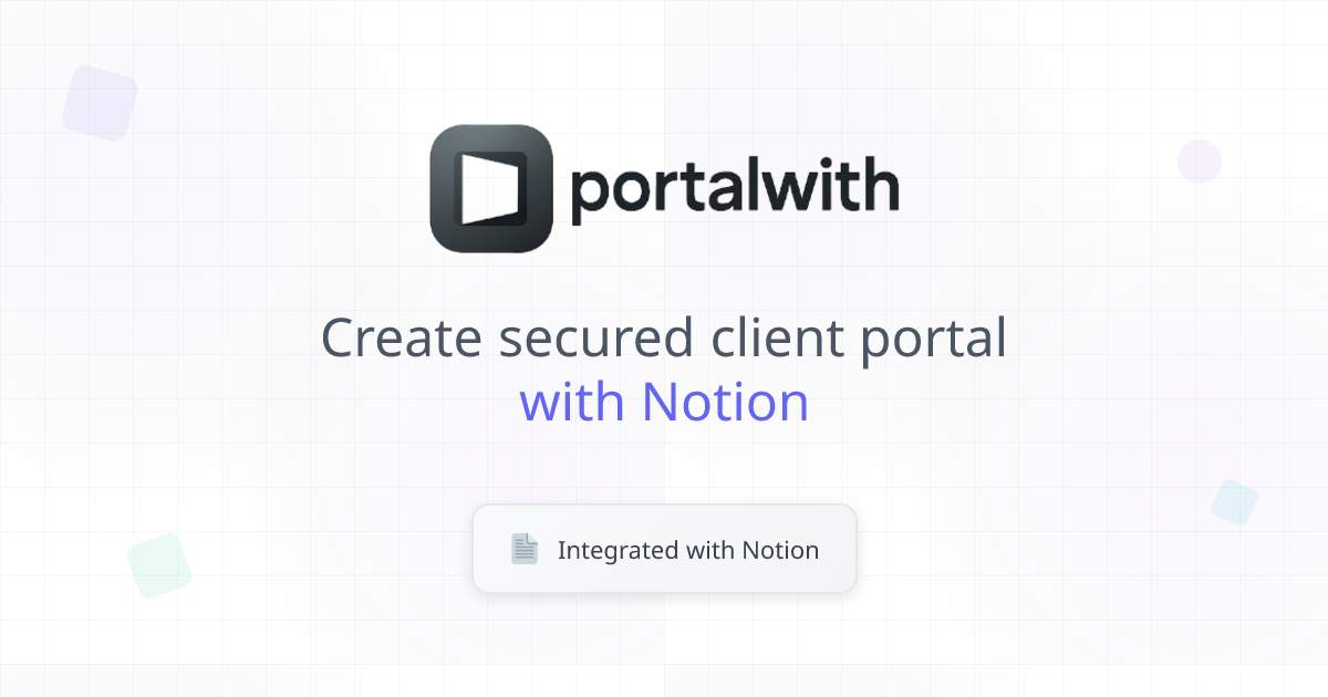 Portalwith - Create a Client Portal with Notion